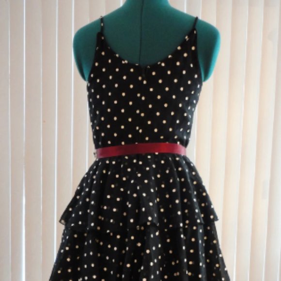 Dresses | Vintage Chiffon Polka Dot Party Dress | Poshmark